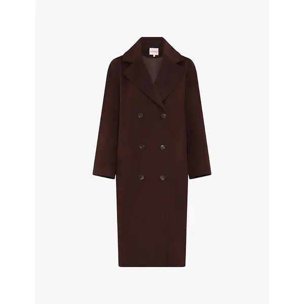 OMNES Tina Double-breasted Woven Coat - Brown