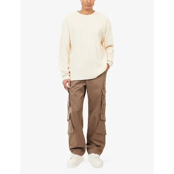 New Era Waffle Long-sleeve Cotton-blend T-shirt