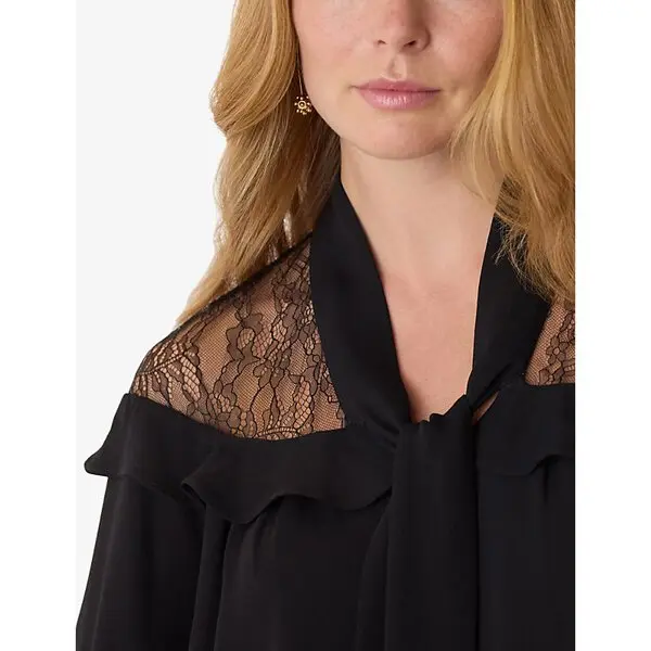 black lace mermaid dress with sleeves Mermaid Floral Black Wedding Dress Long Sleeve Wedding Gown WD742 US8 / Custom Color main image 0