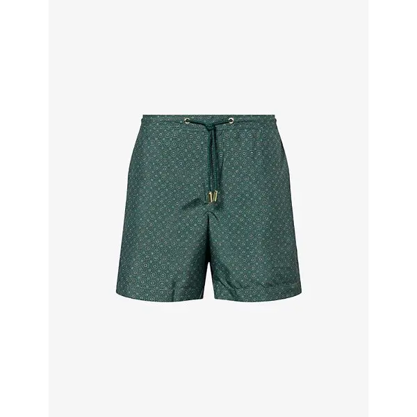 Orlebar Brown Bulldog Printed Swim Shorts - Tarragon Green