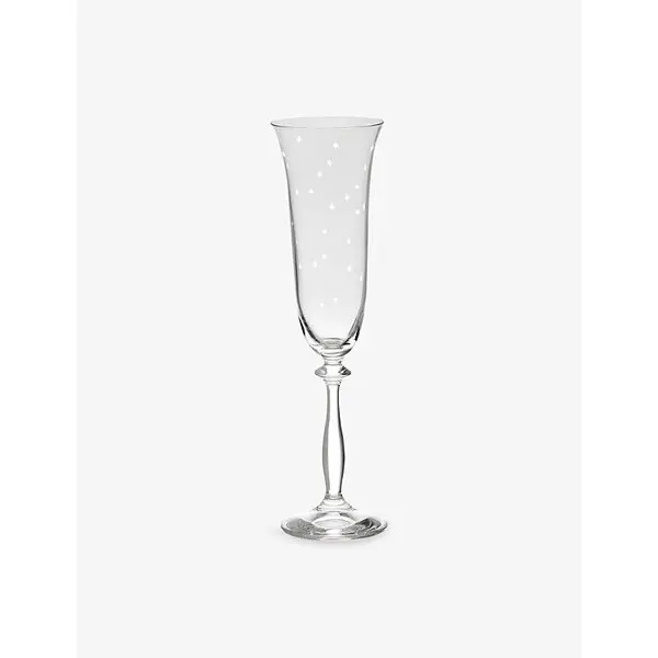 ANNA + NINA Starry Eve Glass Champagne Flute - White