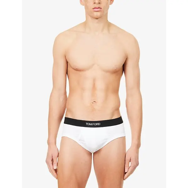 TOM FORD Branded Pack Of Two Stretch-cotton Briefs Xxl