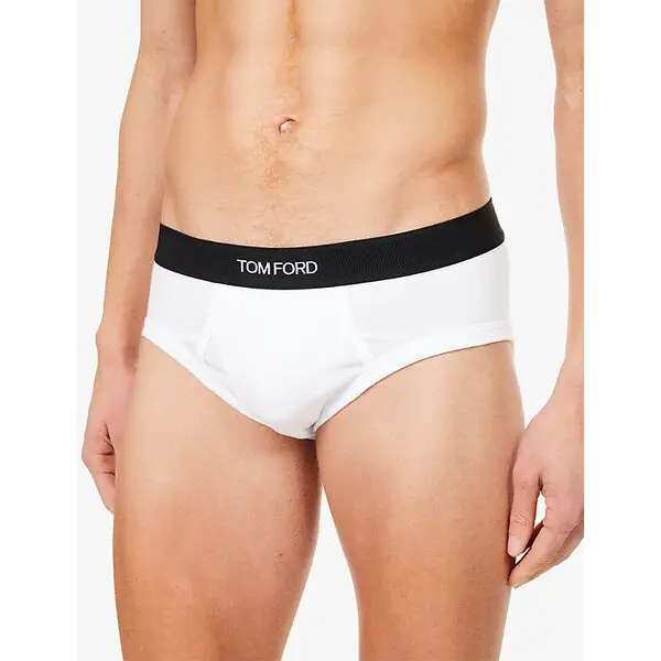 TOM FORD Branded Pack Of Two Stretch-cotton Briefs Xxl