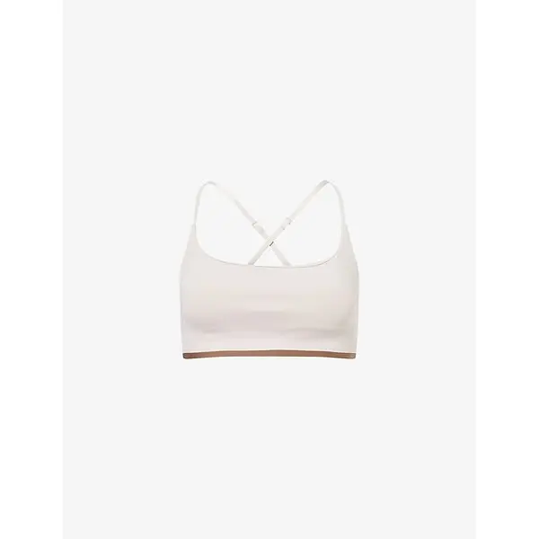 ADANOLA Bonded Skinny Strap Sports Bra - Bone