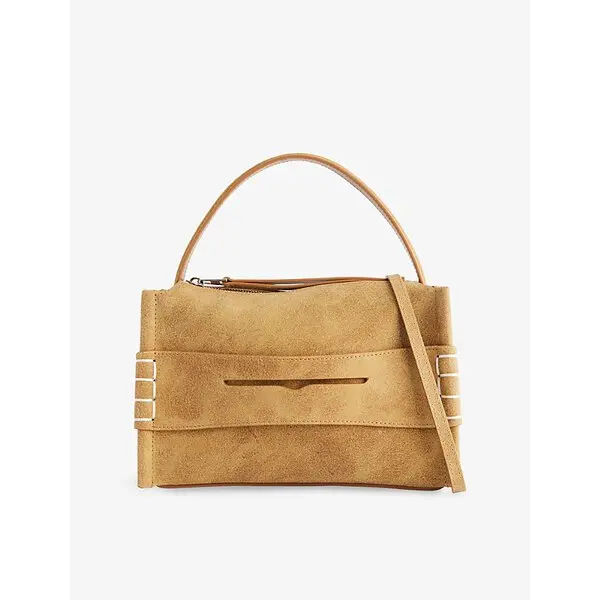 JW Anderson Loafer Small Suede Shoulder Bag - Gold