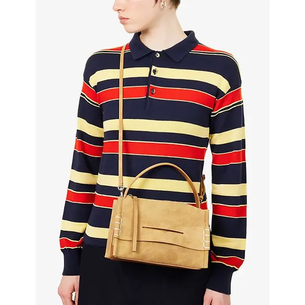 JW Anderson Loafer Small Suede Shoulder Bag