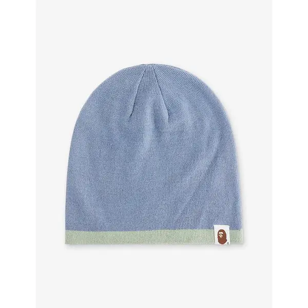 A BATHING APE Mad Face Knit Beanie Hat