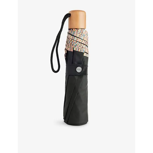 Paul Smith Striped-trim Telescopic Umbrella - Multicolour