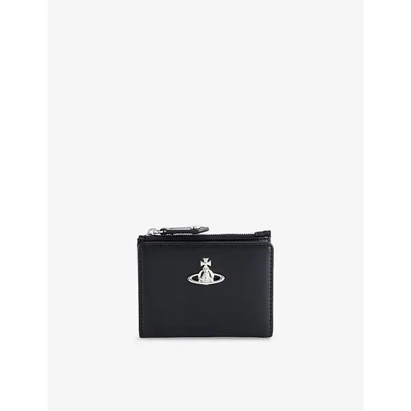 VIVIENNE WESTWOOD Slim Flap Faux-leather Card Holder - Black