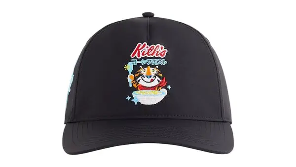 Kith Treats Kellogg's Frosted Flakes Cereal Tony The Tiger Nylon Bay Snapback Cap - Black