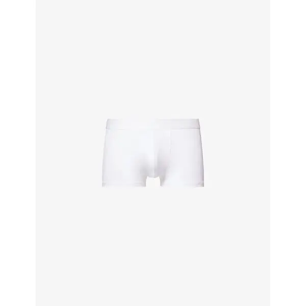 Sunspel Branded Mid-rise Stretch-woven Trunks - White