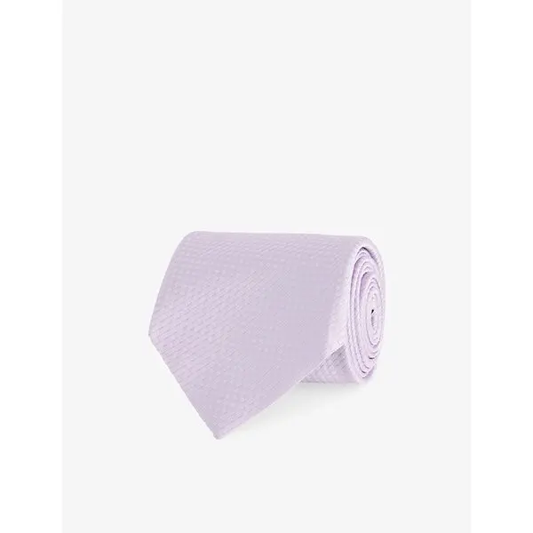 TOM FORD Satin Textured Silk Tie - Pale Lavender
