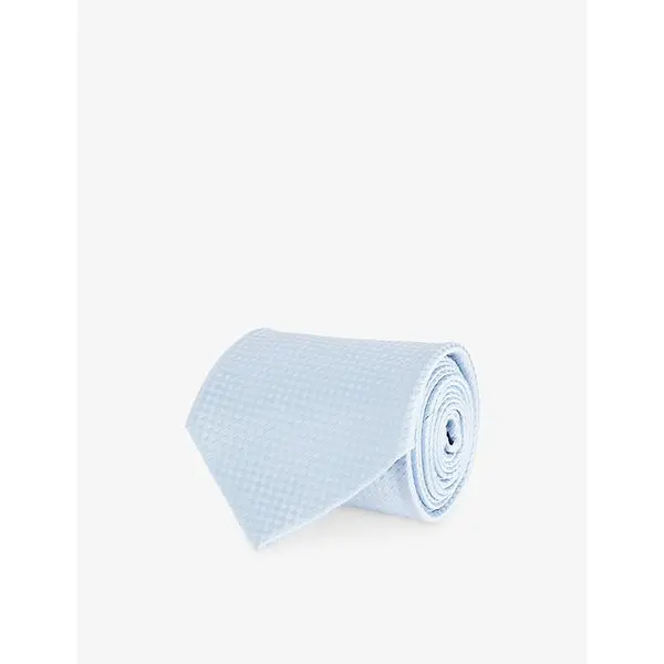 TOM FORD Diamond Weave Silk Tie - Crystal Blue