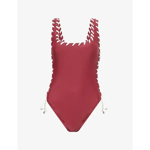 Simkhai Dayton One-piece Swimsuit - Oxblood Multi