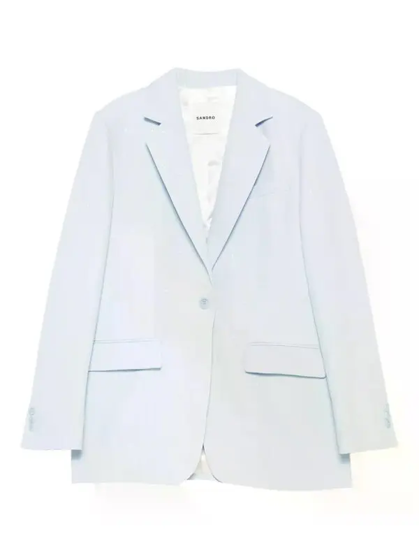 Sandro Sequined Striped Blazer - Blue