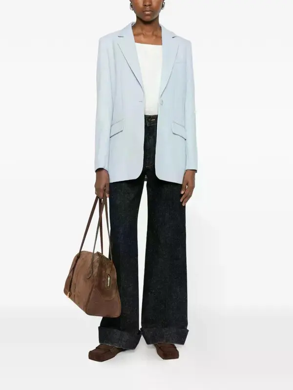 Sandro Sequined Striped Blazer - Blue