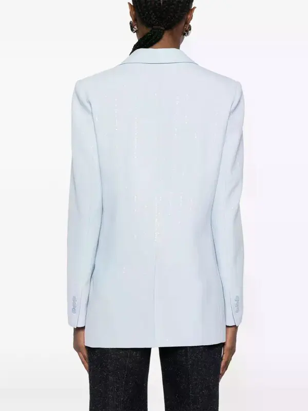 Sandro Sequined Striped Blazer - Blue