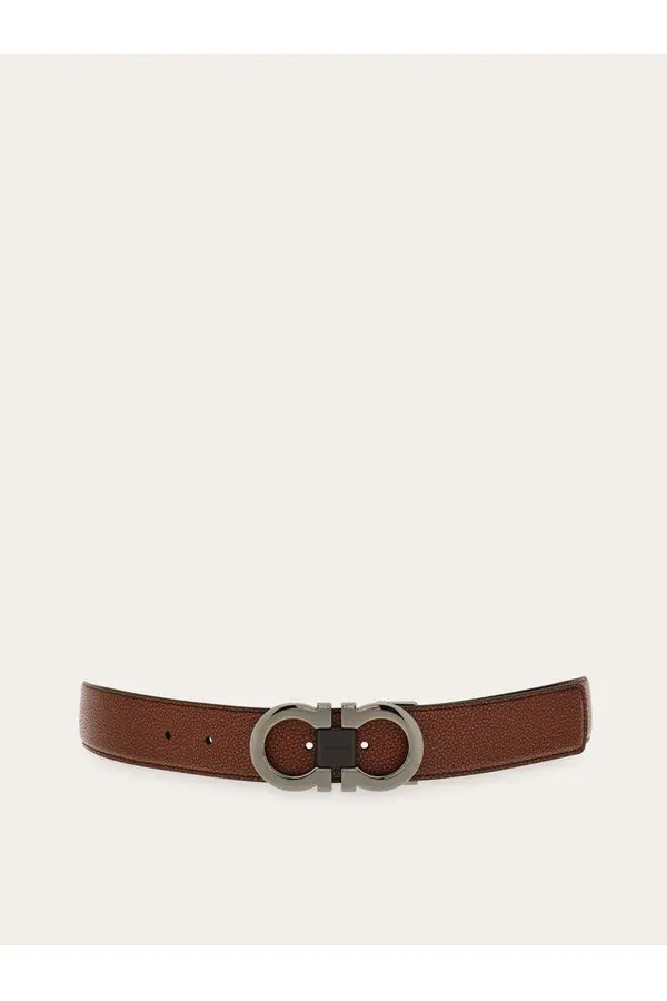 FERRAGAMO Reversible Gancini Belt - Red