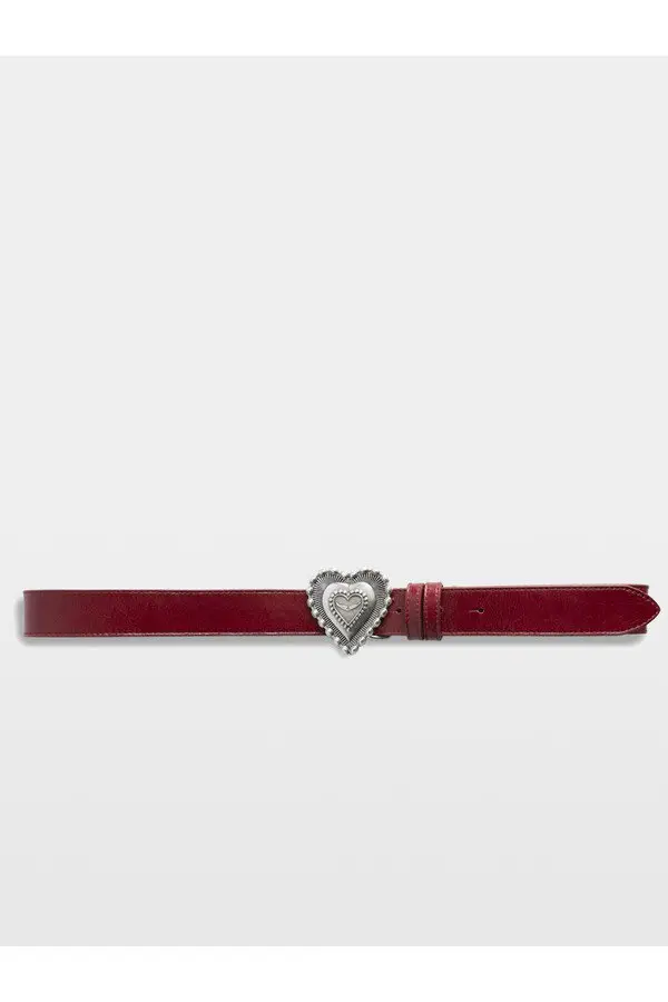 Zadig&Voltaire Santa Fe Crush Leather Belt - Natural