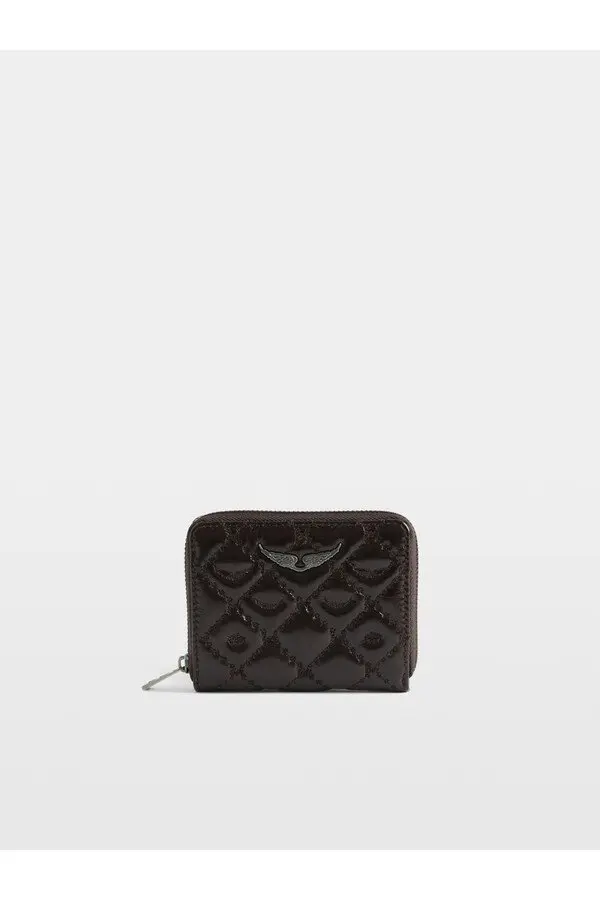 Zadig&Voltaire Mini Zv Vintage Monogram Wallet - Brown