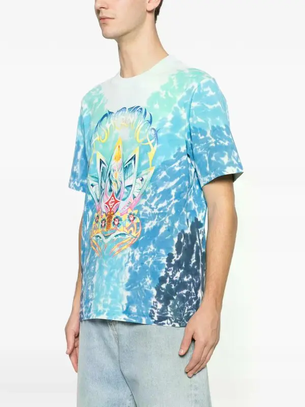 Casablanca Surf Lotus Tie-dye T-shirt - Blue