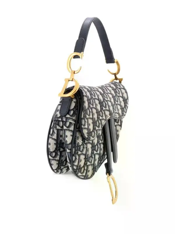 Dior Saddle Handbag Oblique Canvas Mini Shoulder Bag - Blue