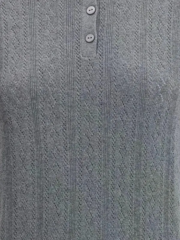 LISA YANG Puff-sleeve Buttoned Polo Top