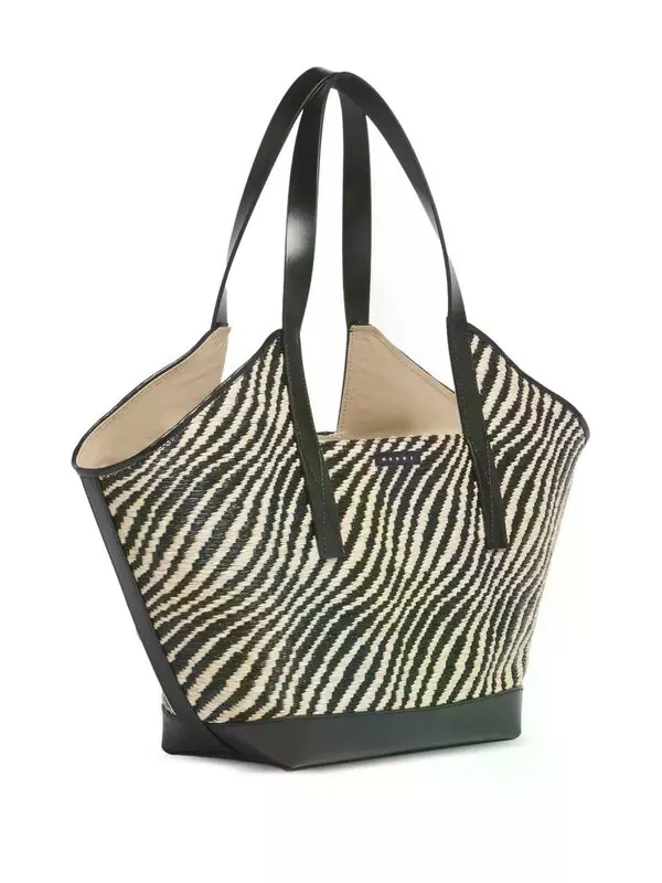 Marni Raffia-effect Tote Bag