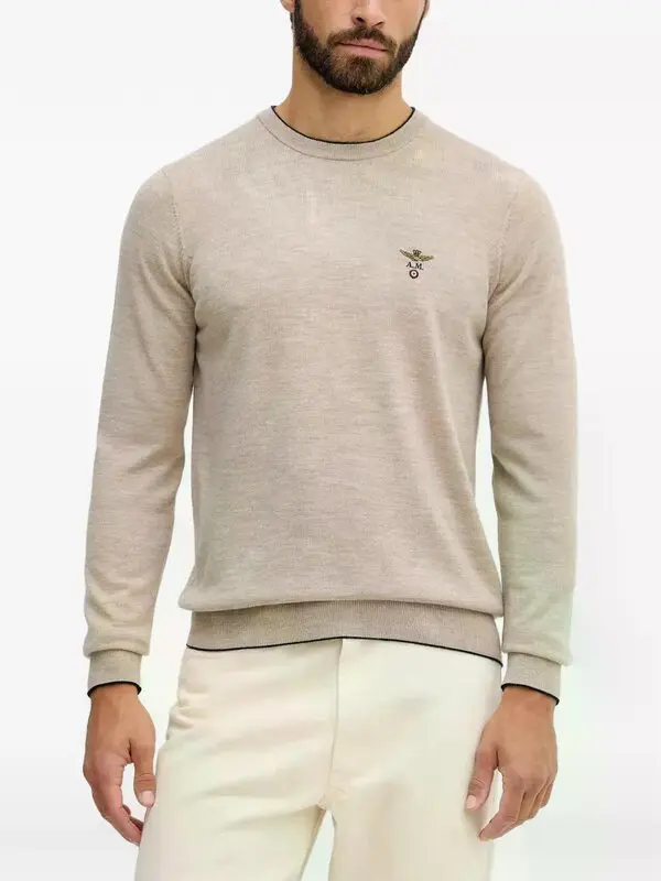 AERONAUTICA MILITARE Embroidered Detail Sweater