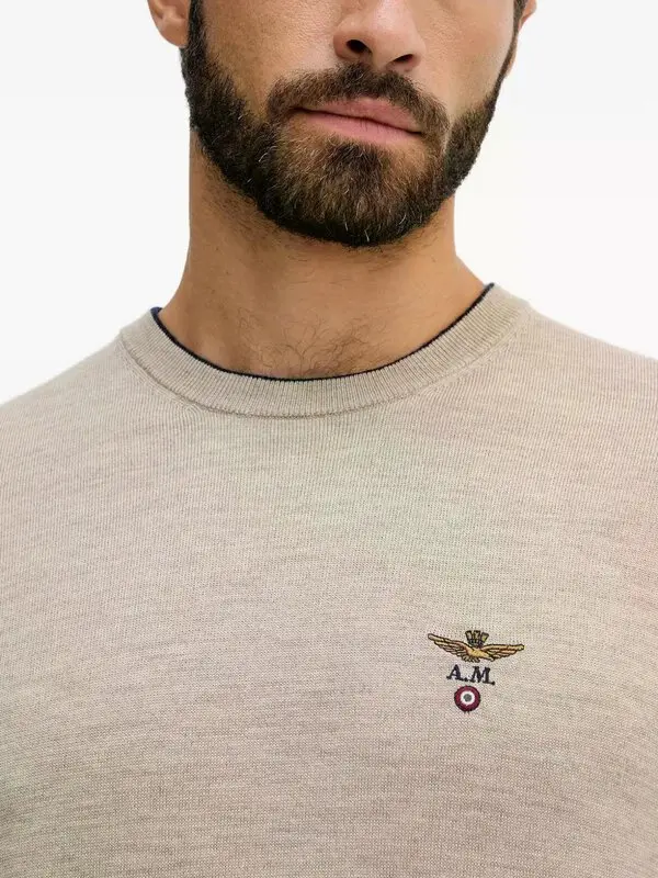 AERONAUTICA MILITARE Embroidered Detail Sweater