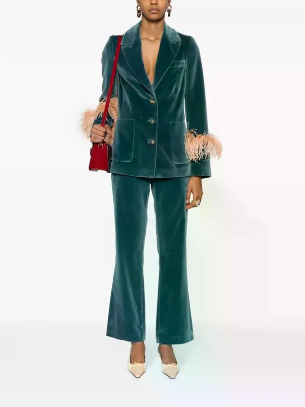 La DoubleJ Velvet Cropped Trousers