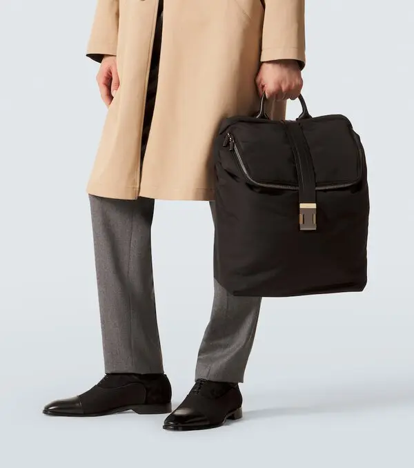 CHRISTIAN LOUBOUTIN Nox Leather-trimmed Backpack
