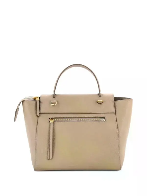 Celine Belt Bag Textured Leather Micro Satchel - Neutrals