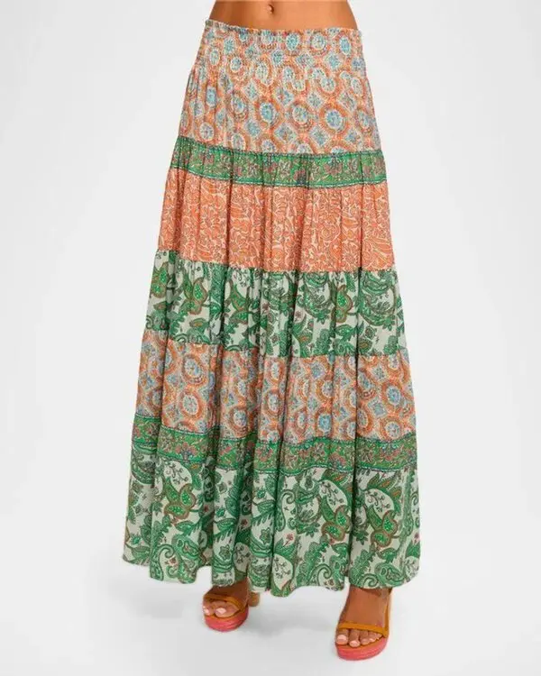 Ramy Brook Dorotha Tiered Maxi Skirt