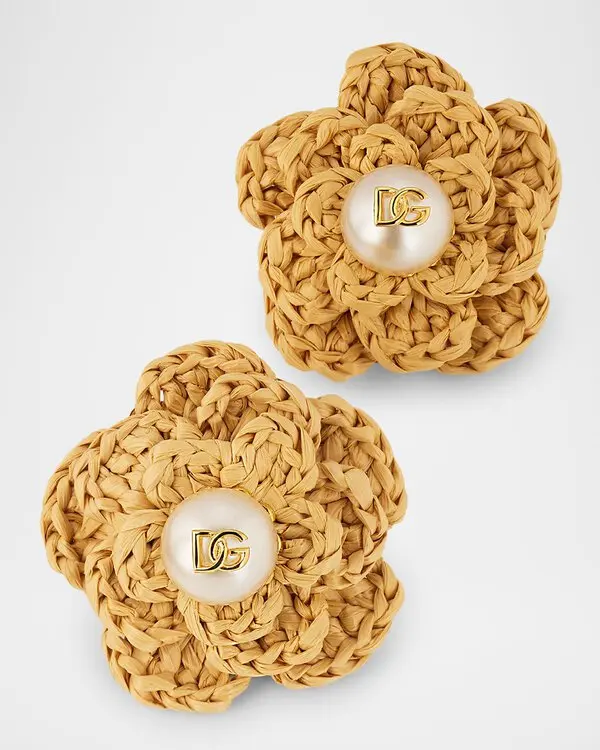 Dolce & Gabbana Bijoux Flower Clip-on Earrings - Gold