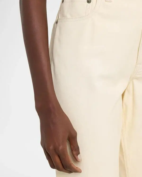 Polo Ralph Lauren Cropped Straight-leg Leather Pants