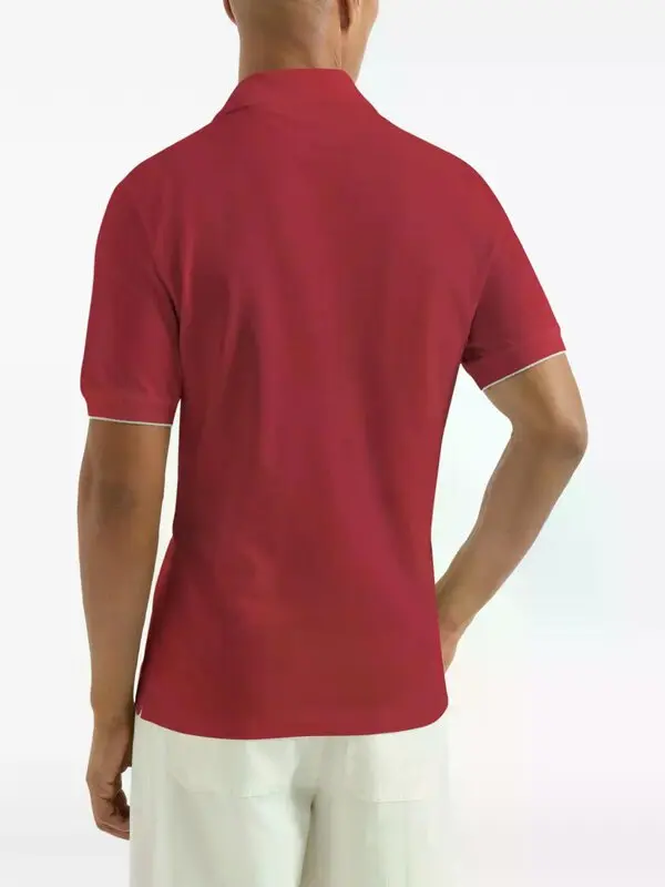 Brunello Cucinelli Logo-embroidered Piqué Polo Shirt