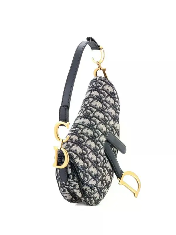 Dior Saddle Handbag Oblique Canvas Mini Shoulder Bag - Blue