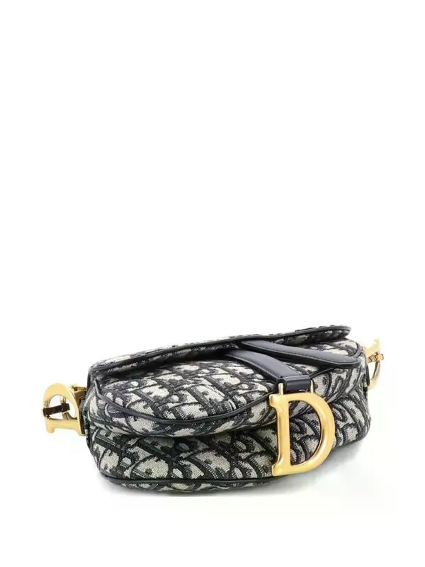 Dior Saddle Handbag Oblique Canvas Mini Shoulder Bag - Blue