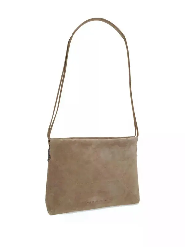 Brunello Cucinelli Suede Shoulder Bag - Neutrals