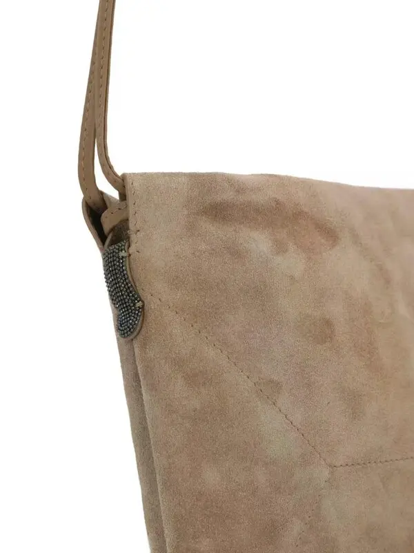 Brunello Cucinelli Suede Shoulder Bag - Neutrals