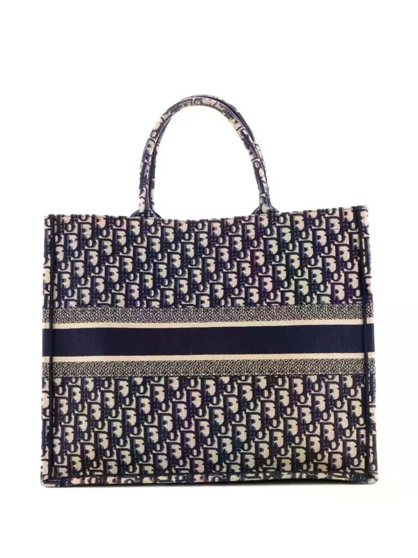 Dior Book Oblique Canvas Large Tote Bag