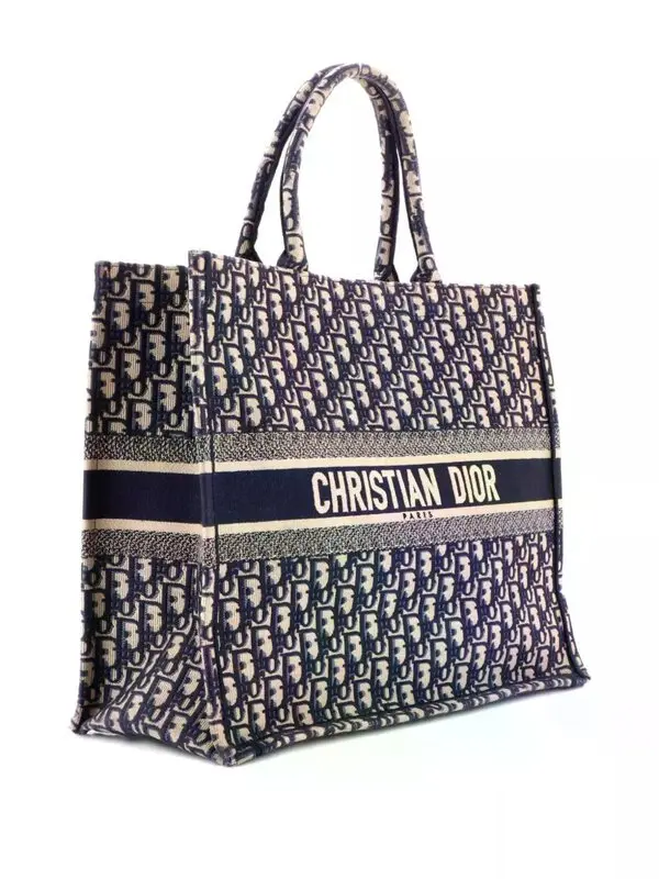 Dior Book Oblique Canvas Large Tote Bag