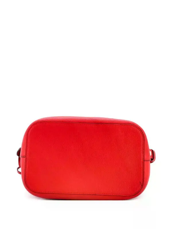 LOUIS VUITTON Lockme Leather Bucket Bag - Red