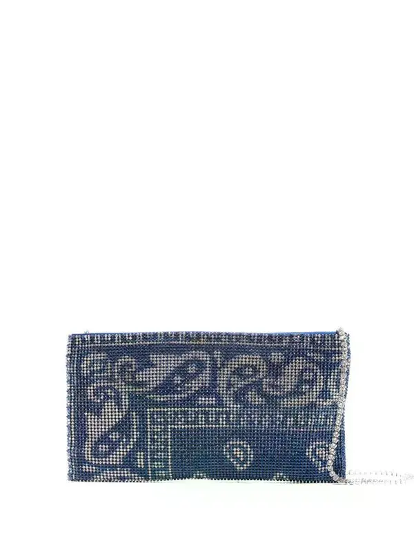 Benedetta Bruzziches Crystal-embellished Cross Body Bag - Blue