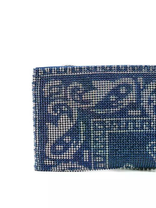 Benedetta Bruzziches Crystal-embellished Cross Body Bag - Blue