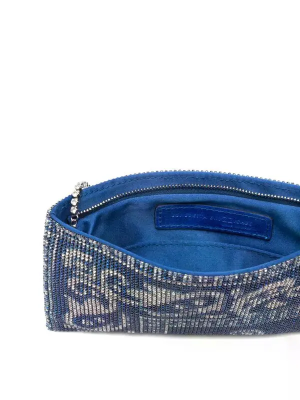 Benedetta Bruzziches Crystal-embellished Cross Body Bag - Blue
