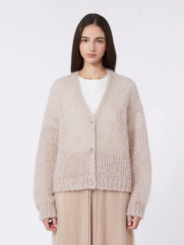 Max Mara Mohair Blend Cardigan - Sand