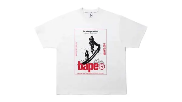 A BATHING APE X Kazuki Kuraishi Skate Relaxed Fit Tee Shirt - White