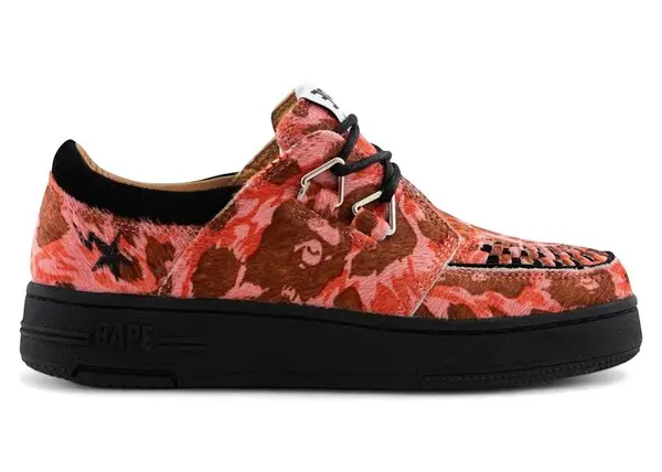 A BATHING APE Creep Sta Leopard Camo Sneakers